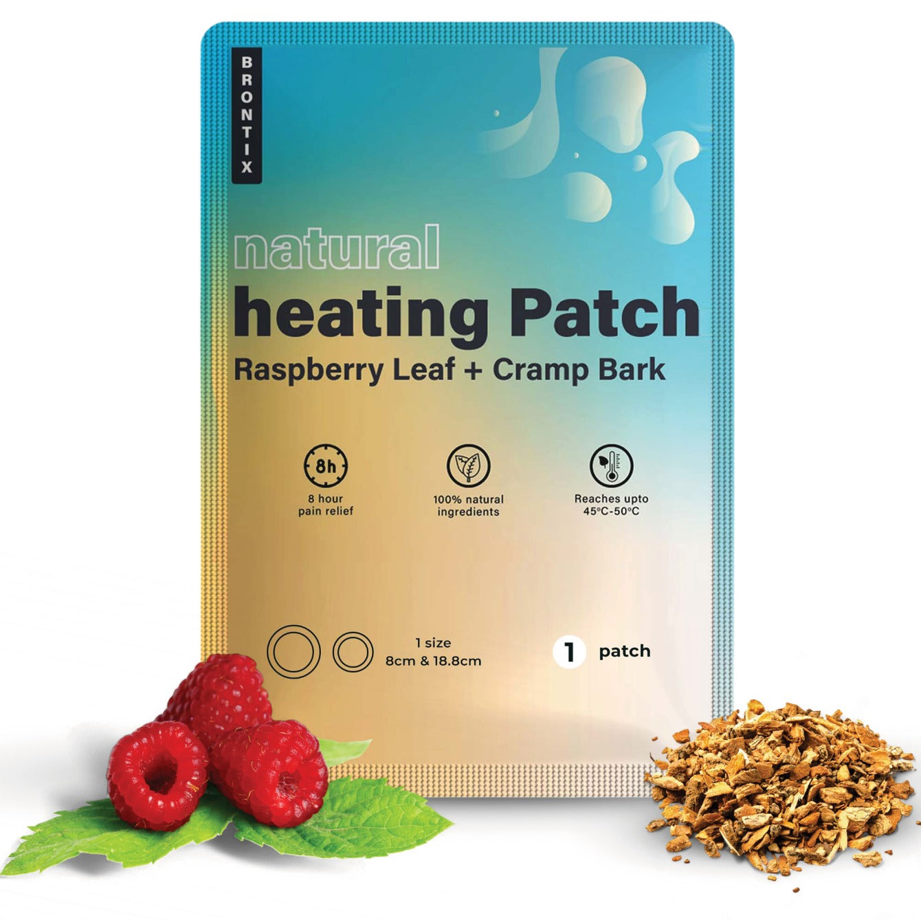 Brontix 5 Natural Heating Patch for Menstrual Cramps | 100% Plant-Base