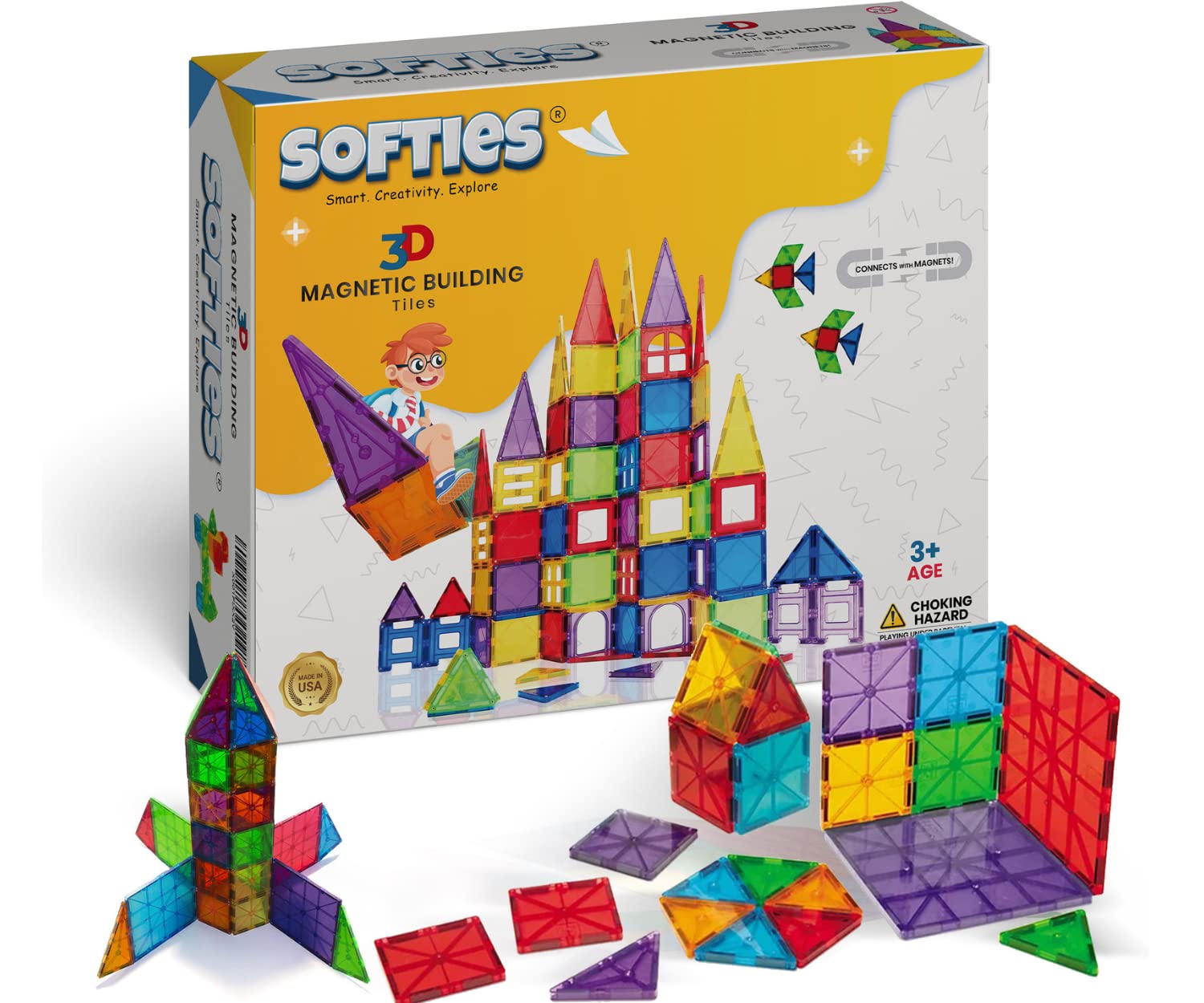 Magnetic Tiles for Kids - 100 Pcs – Brontix